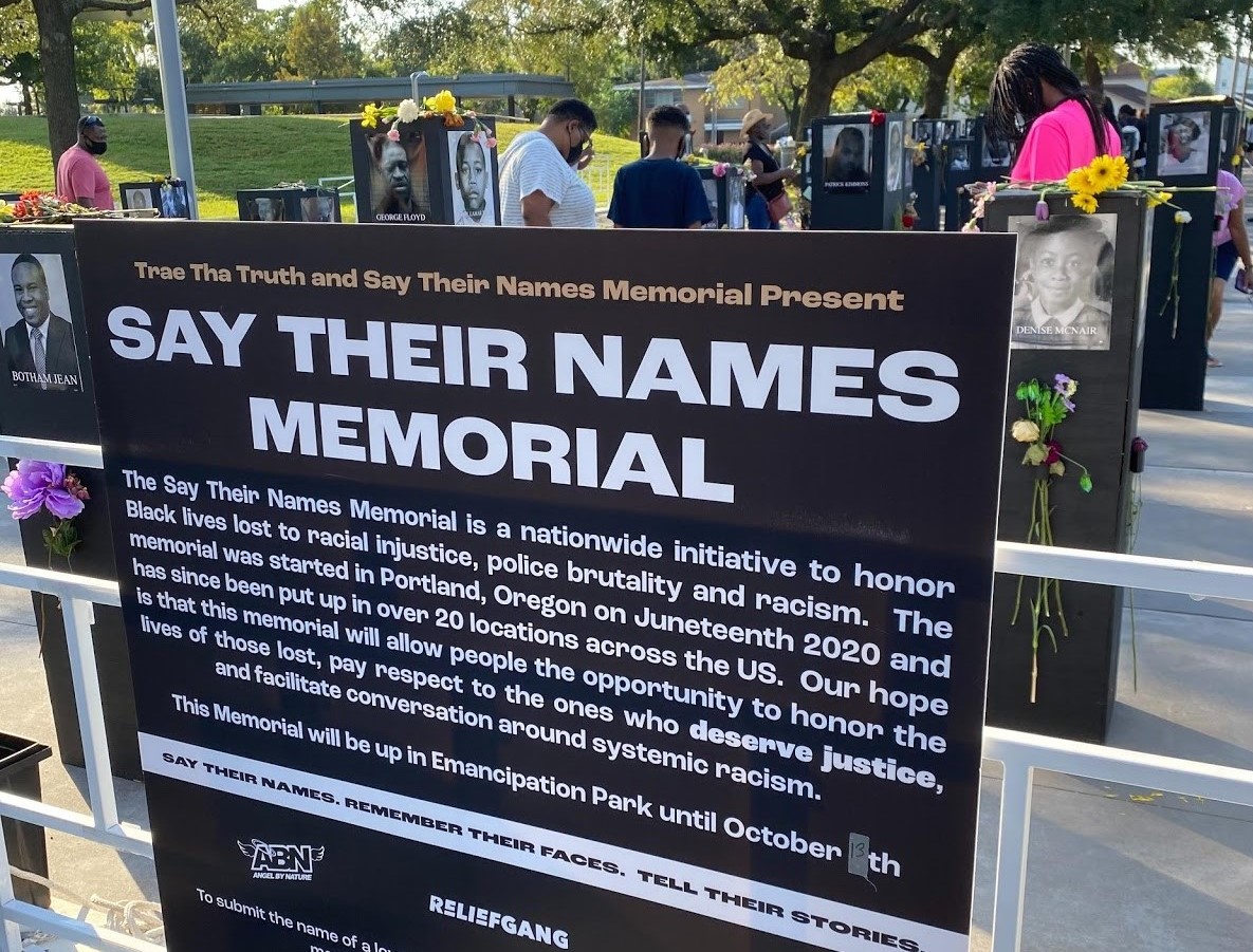 Say Their Names Memorial honors victims of racial injustice - Youth ...