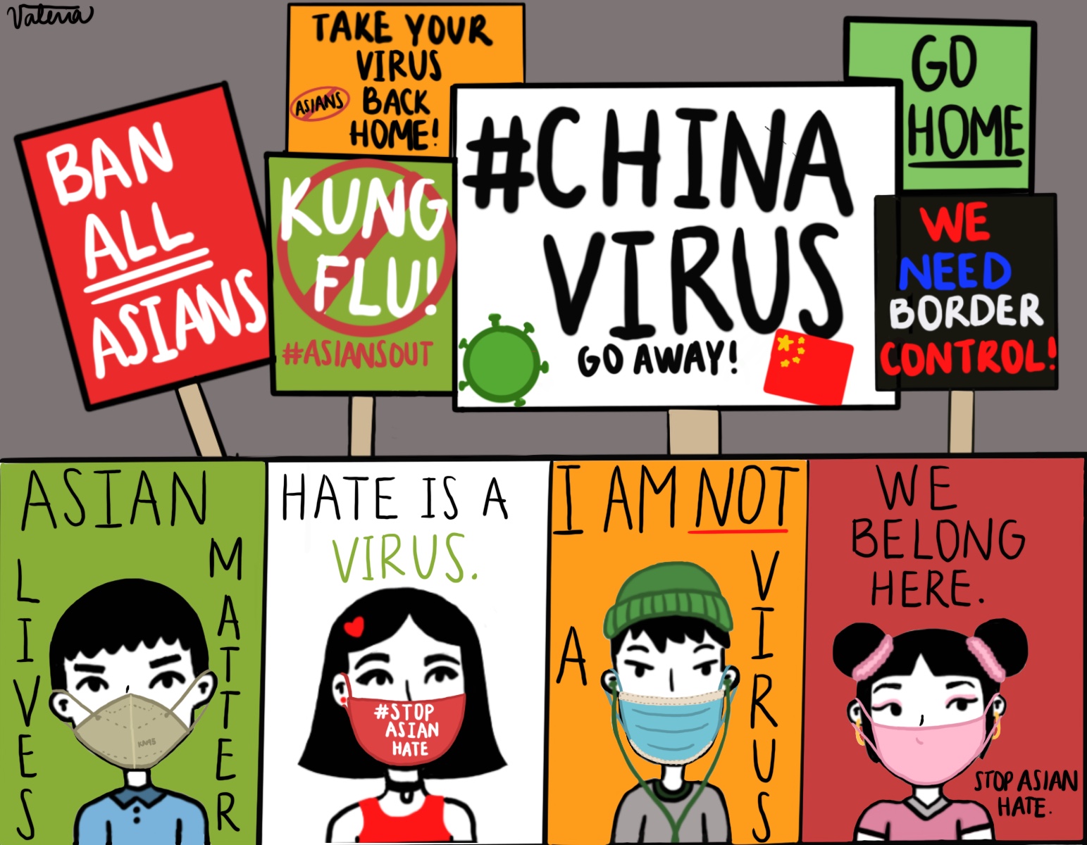 Anti Asian hate cartoon by Valeria in Panama - Youth Journalism ...
